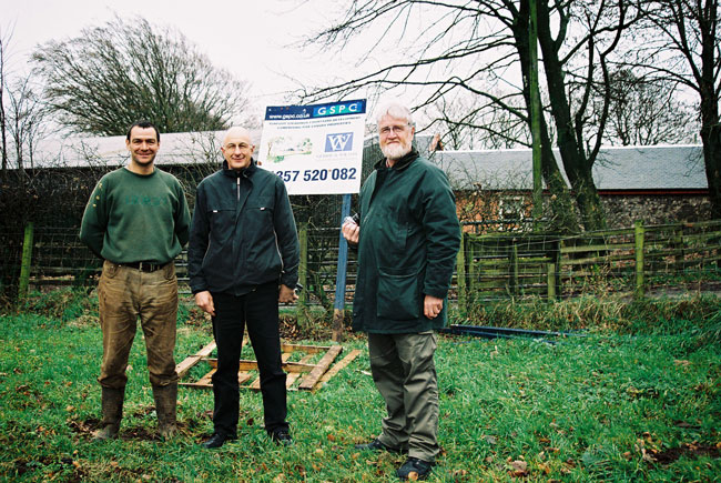 Dan Brownlie, Ian Brownlee & George Russell at Torfoot